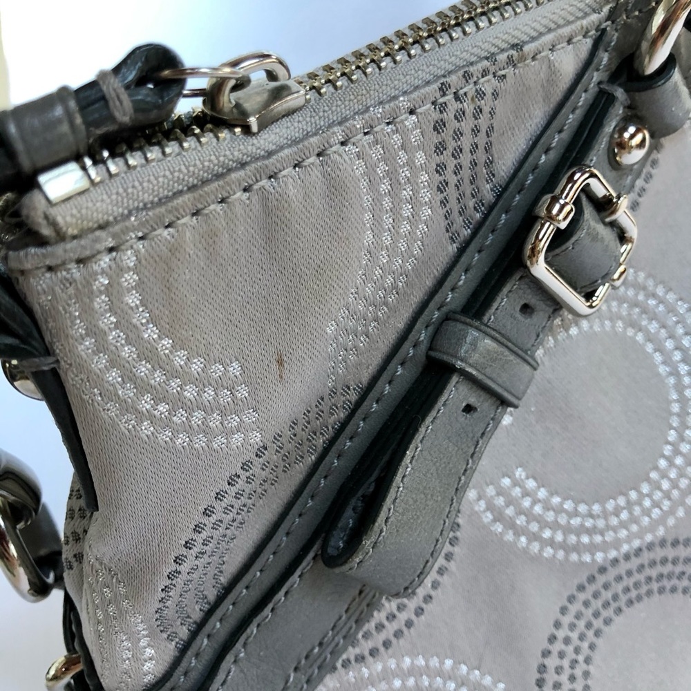 Coach Sophia Madison Op Art Satchel -Silver & Grey - Gem